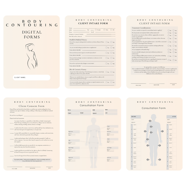 Body Contouring Digital Forms Bundle – Beauty Therma