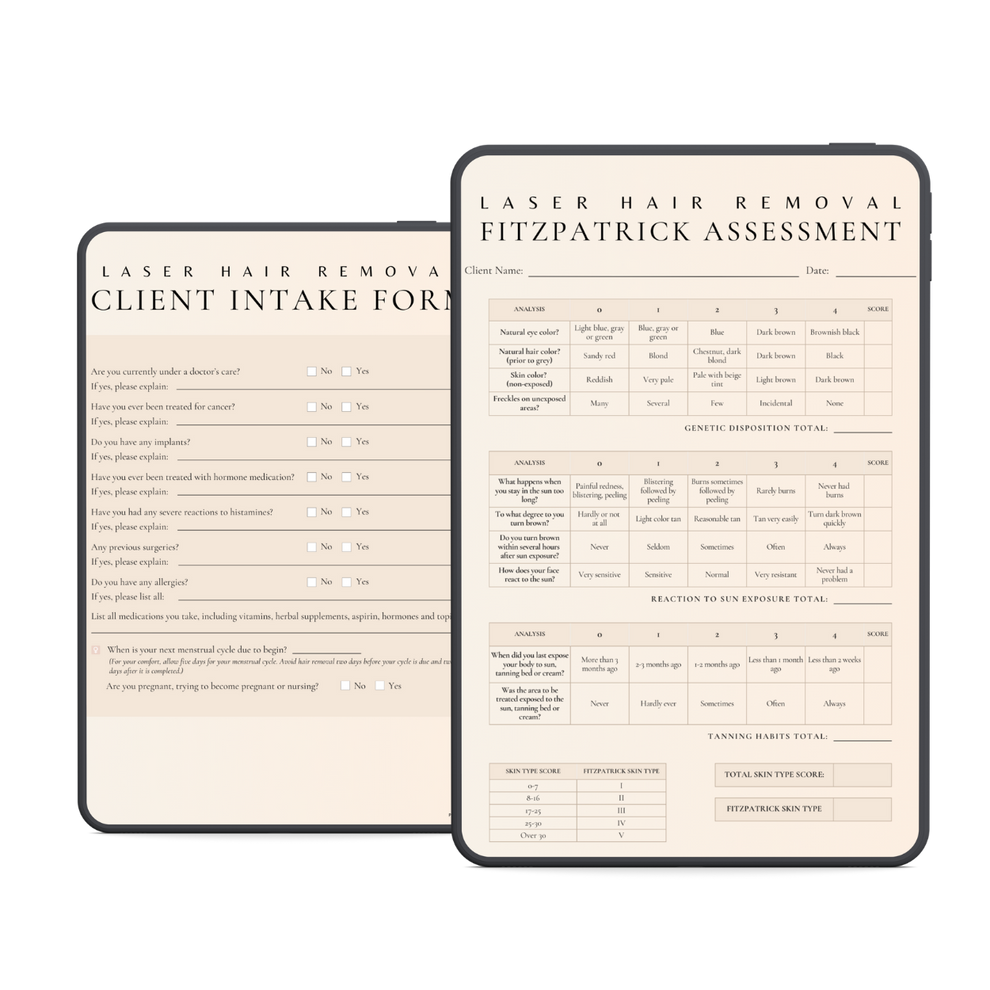 Laser Hair Removal Digital Forms Bundle – Beauty Therma