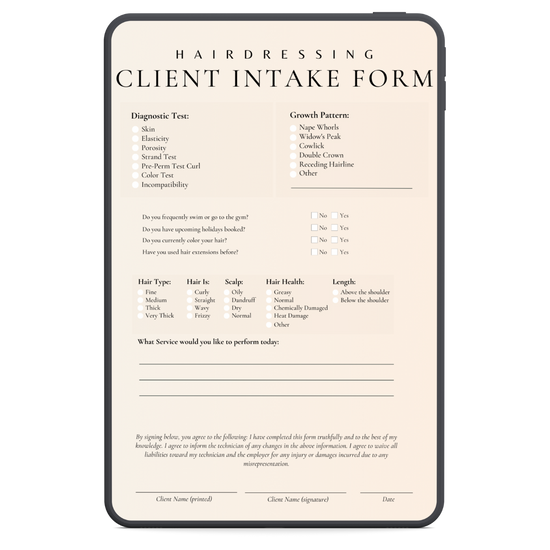 Hairdressing Digital Forms Bundle – Beauty Therma