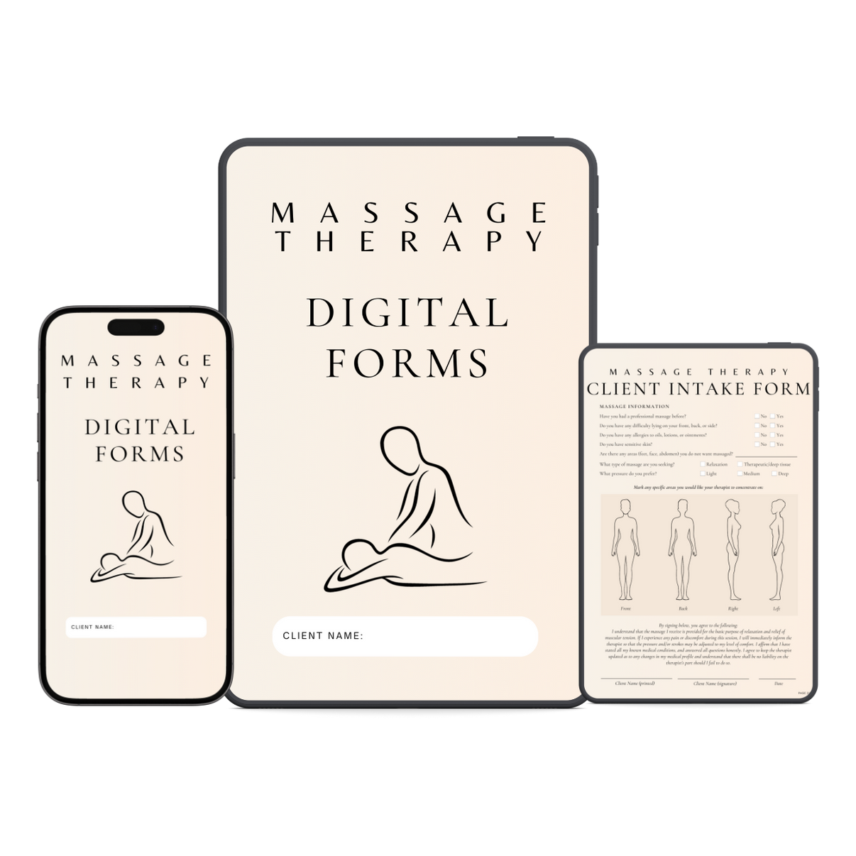 Massage Therapy Digital Forms Bundle – Beauty Therma